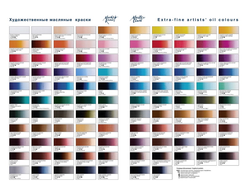 Oil Paint Master Class ALL 50 Colors Nevskaya Palitra Extra - Etsy
