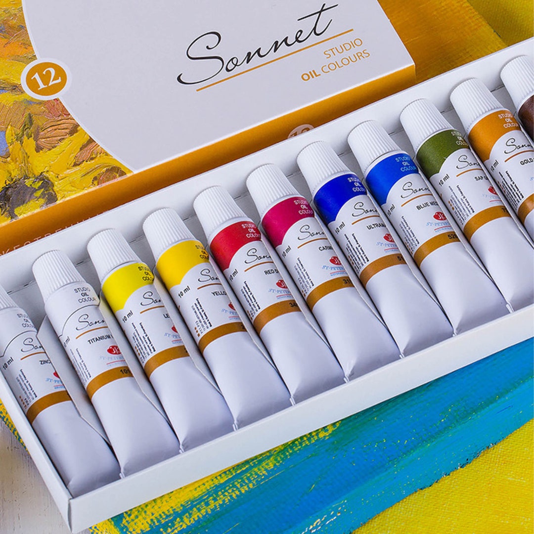 Oil Paint Set Sonnet, Palette for Oil Painting, Russian Nevskaya ...