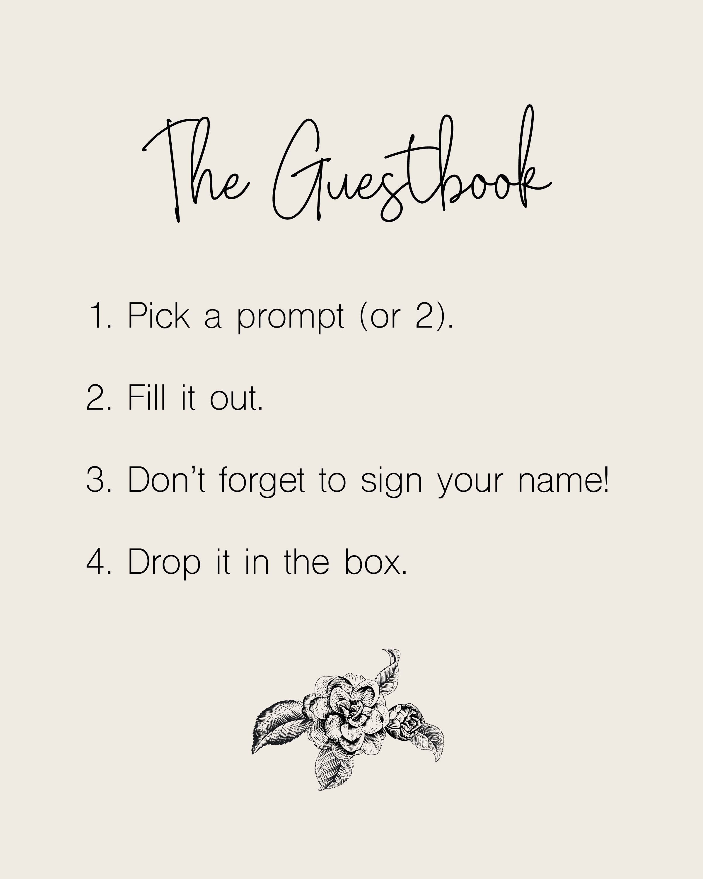 Wedding Guestbook Sign and Wedding Prompts - Etsy