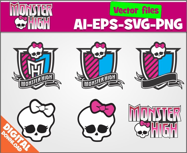 Monster High Svg Monster High Clipart Monster High Party | Etsy Canada