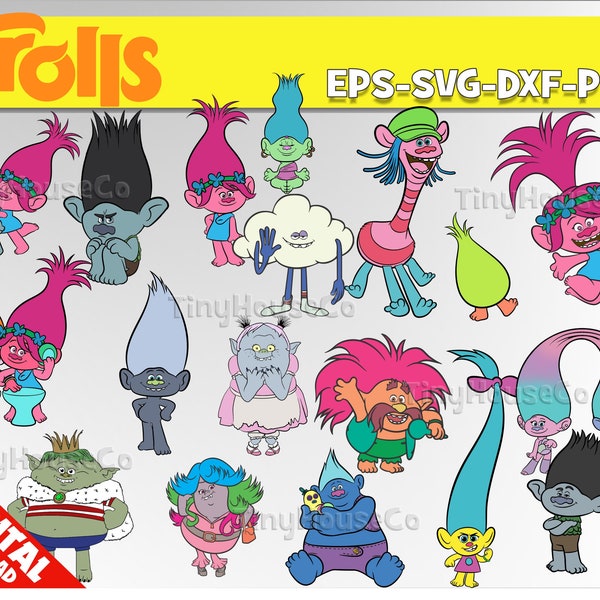 Trolls Svg - Etsy