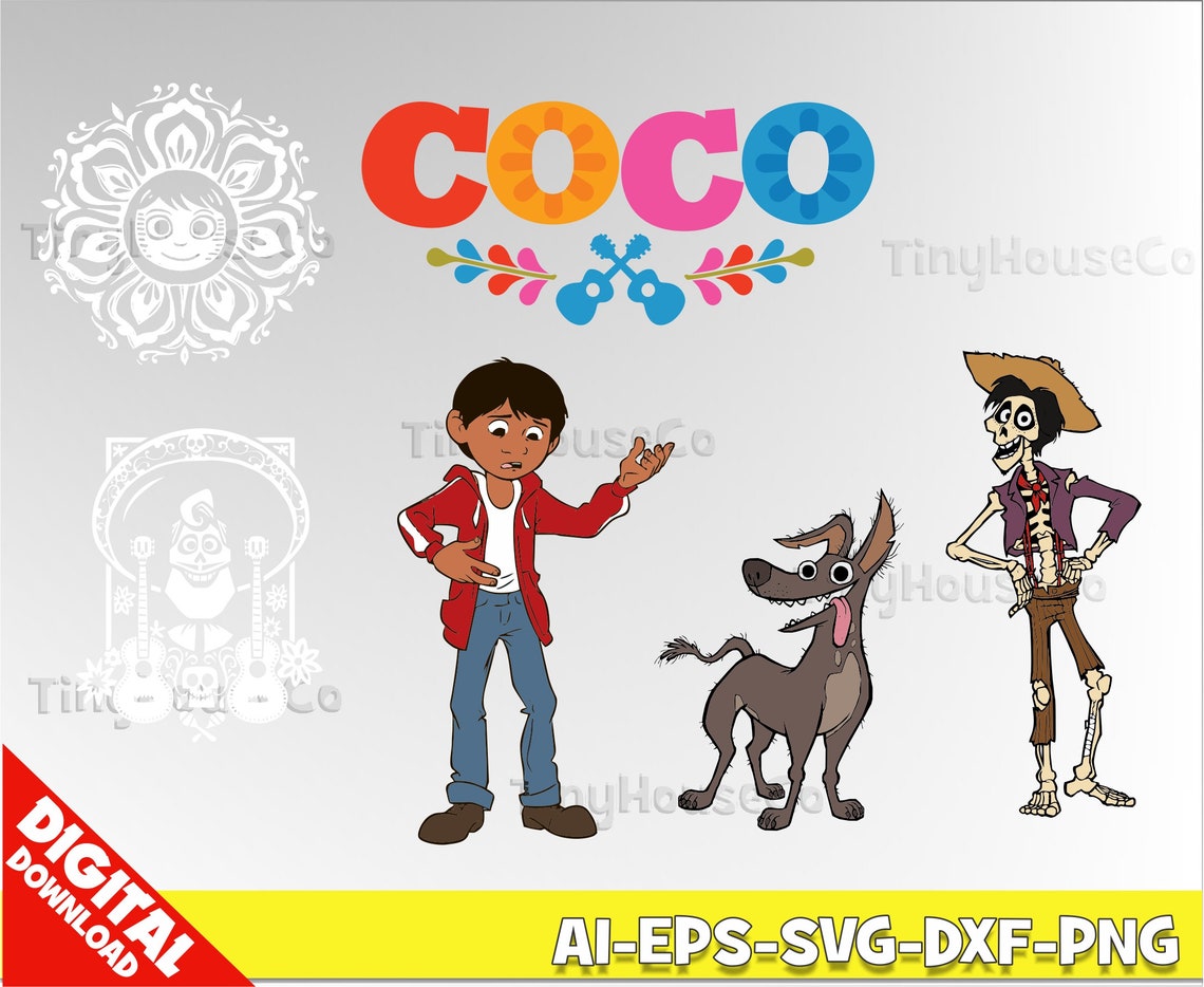 Coco Svg Coco Clipart PNG Coco Party Coco Birthday Vector Printable ...