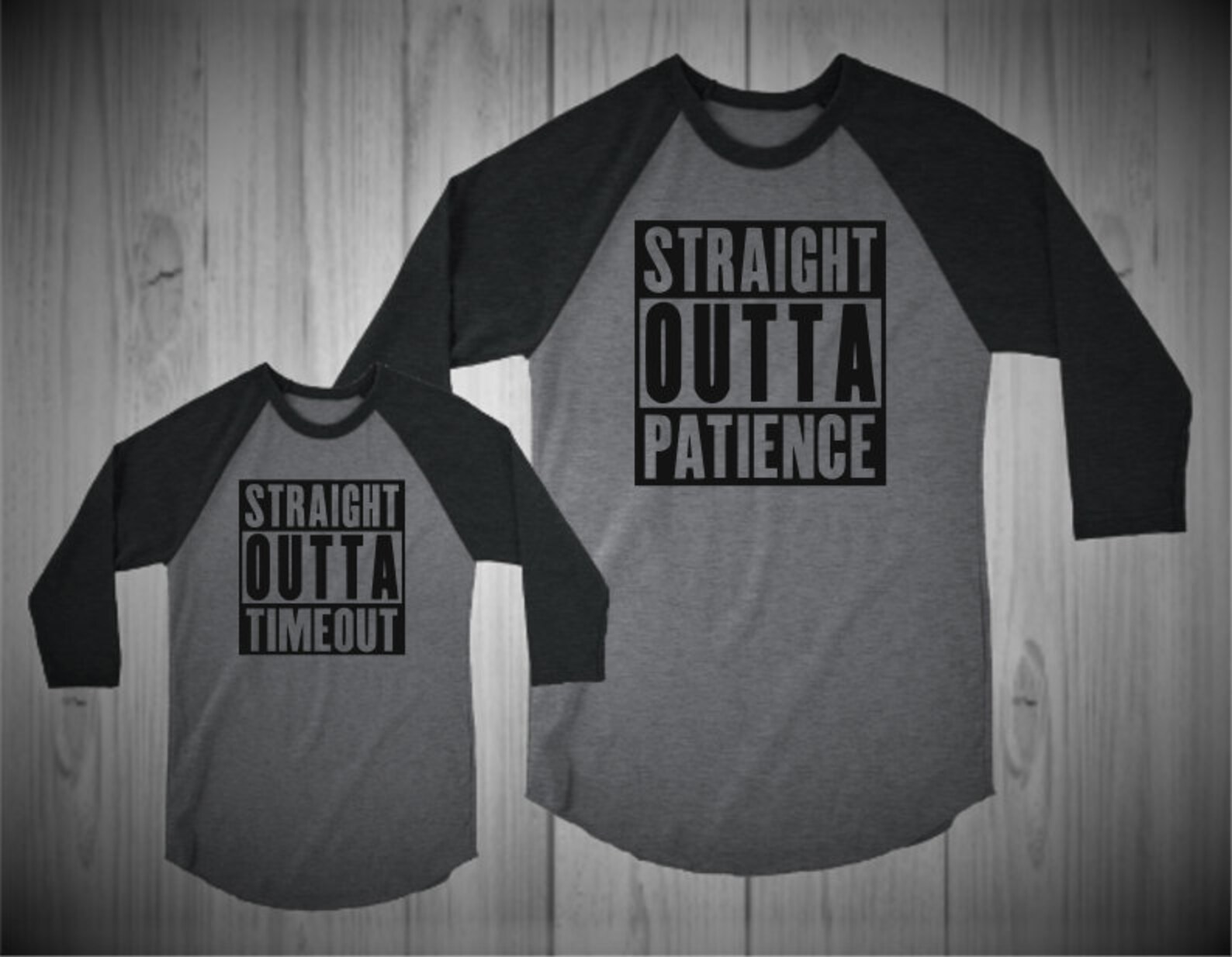 Straight Outta Timeout Outta Patience Matching Mom Dad - Etsy