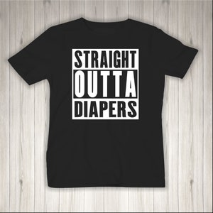 Straight Outta Diapers Shirt - Toddler - Girls - Boys - Funny Shirts ...