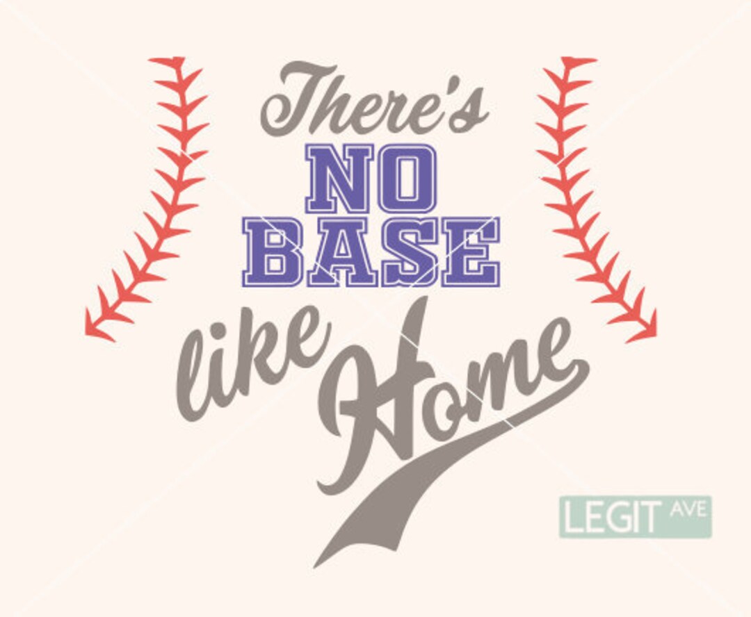 SVG - There's No Base Like Home - Baseball - Home Plate - Design - for ...