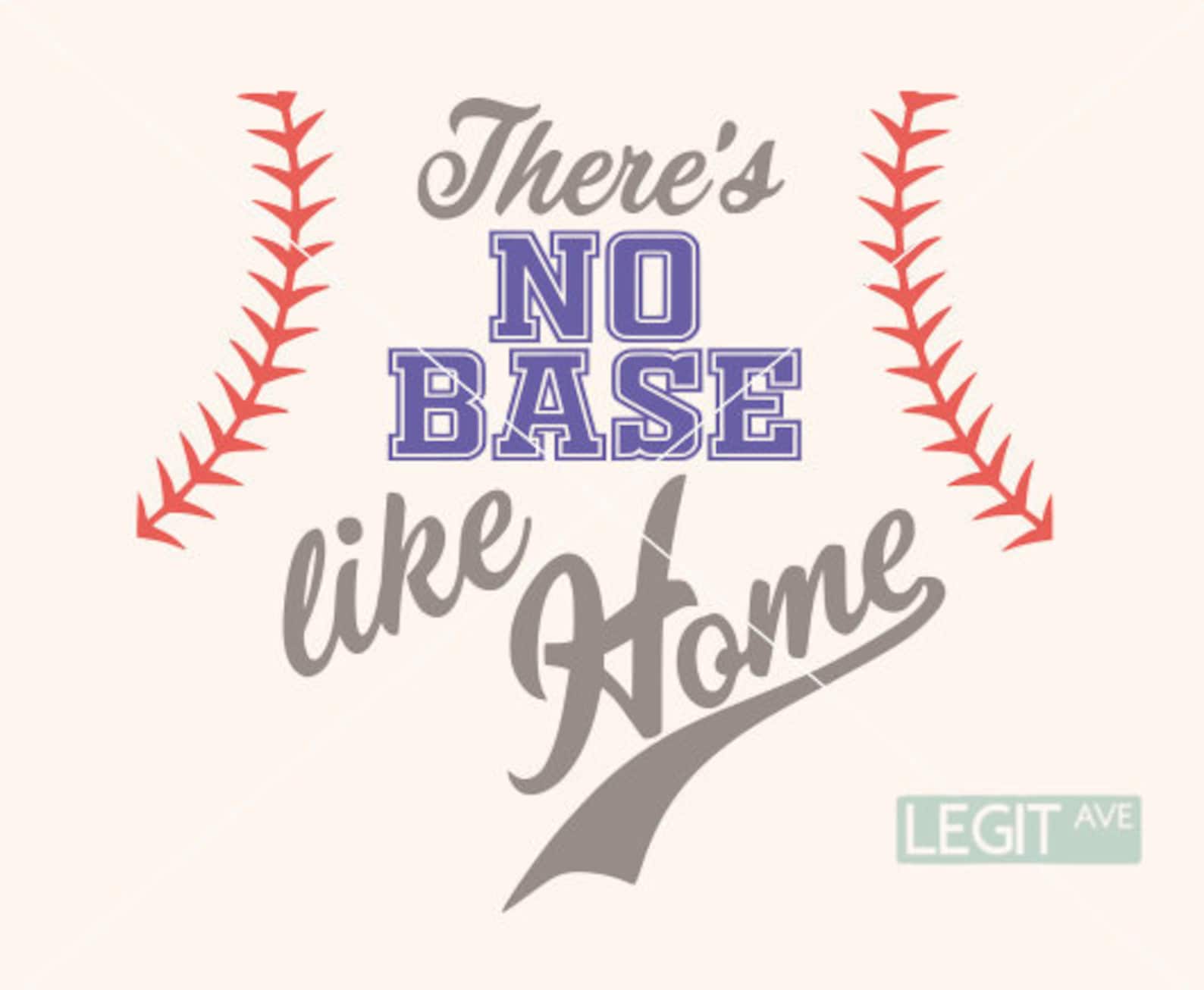 SVG There's No Base Like Home Baseball Home Plate - Etsy