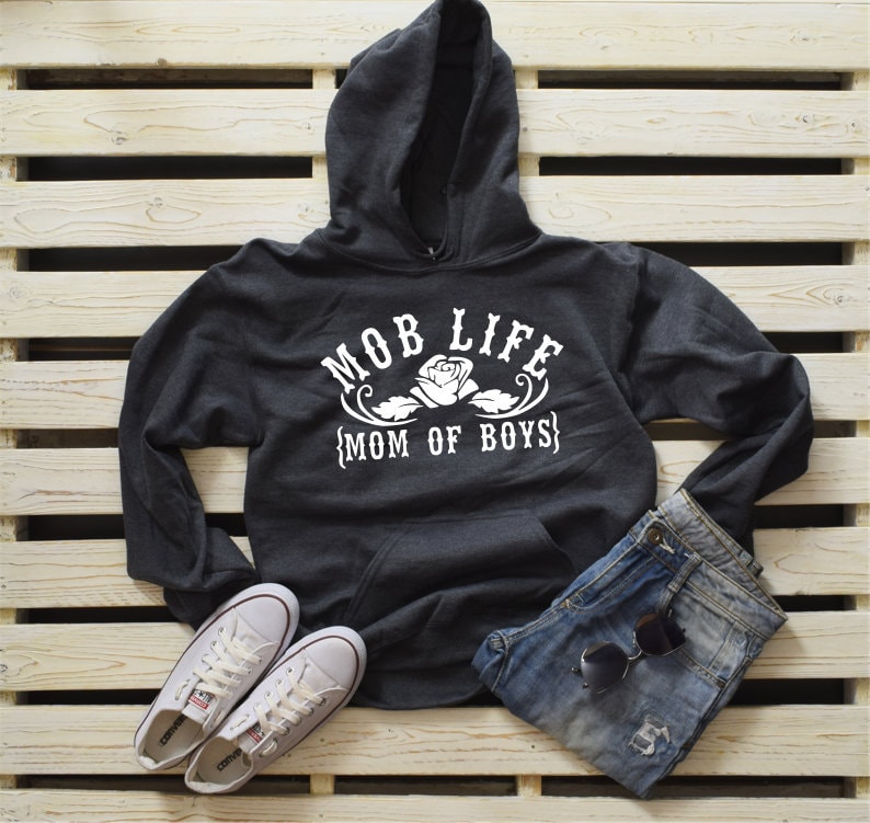 MOB Life Mom of Boys Hoodie Sweatshirt | Etsy