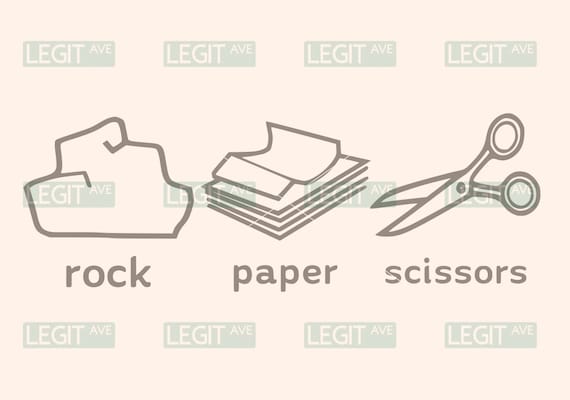 SVG Rock Paper Scissors Set of 3 Images Downloadable - Etsy