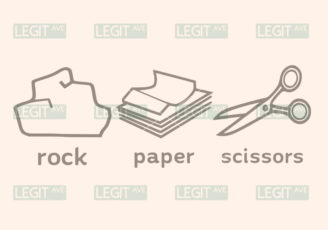 SVG - Rock Paper Scissors - Set of 3 Images - Downloadable Files - for ...