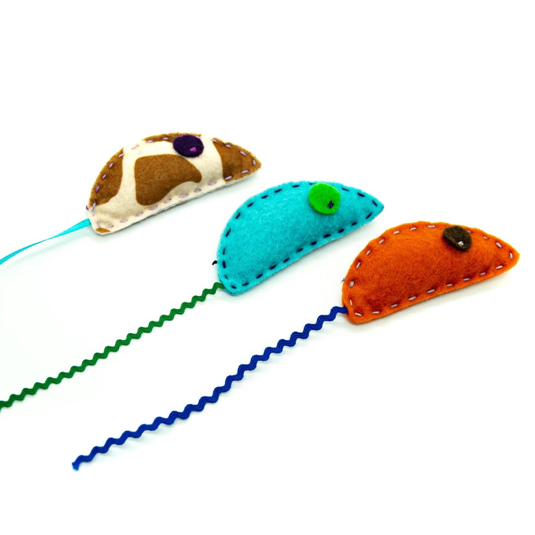 Mini Mice Set of 3 Cat Toys - Organic Catnip - Etsy
