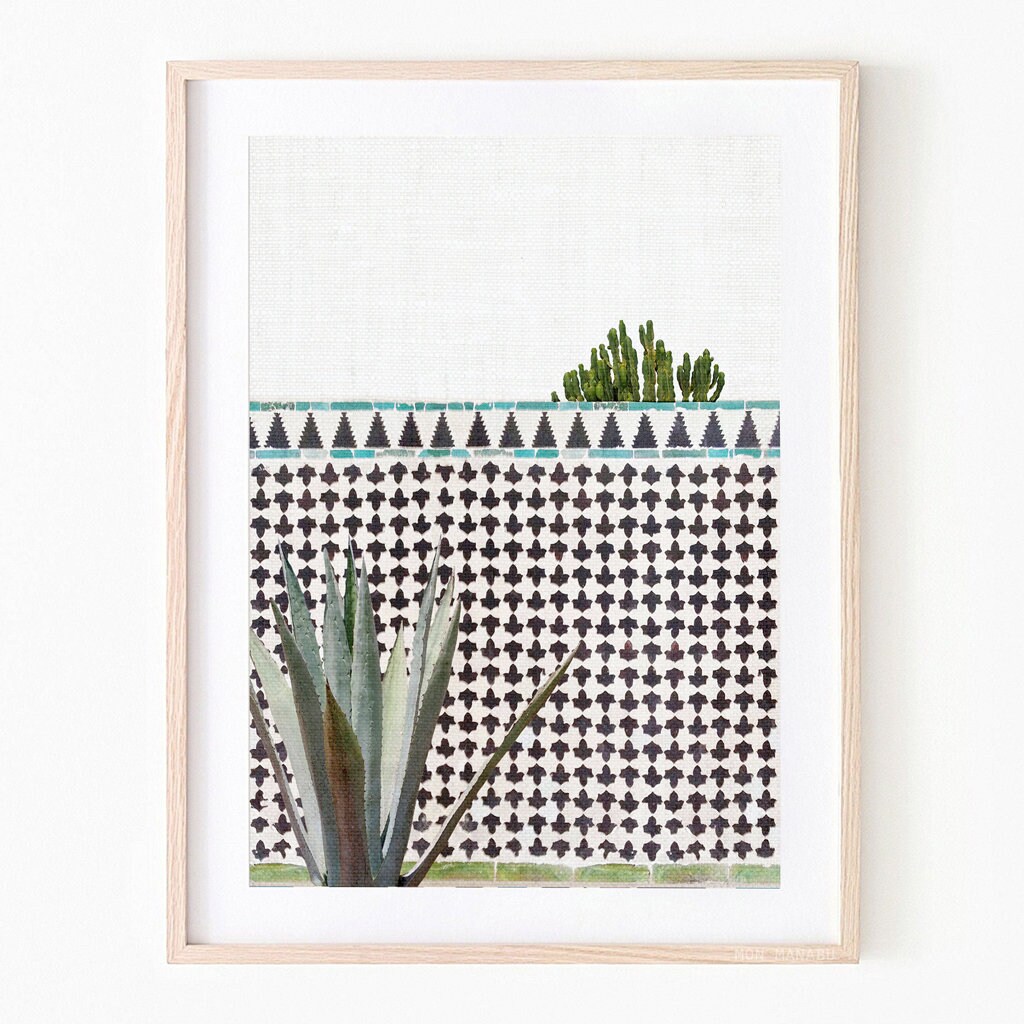 Cactus Print Canary Island Print Succulent Poster Morocco - Etsy