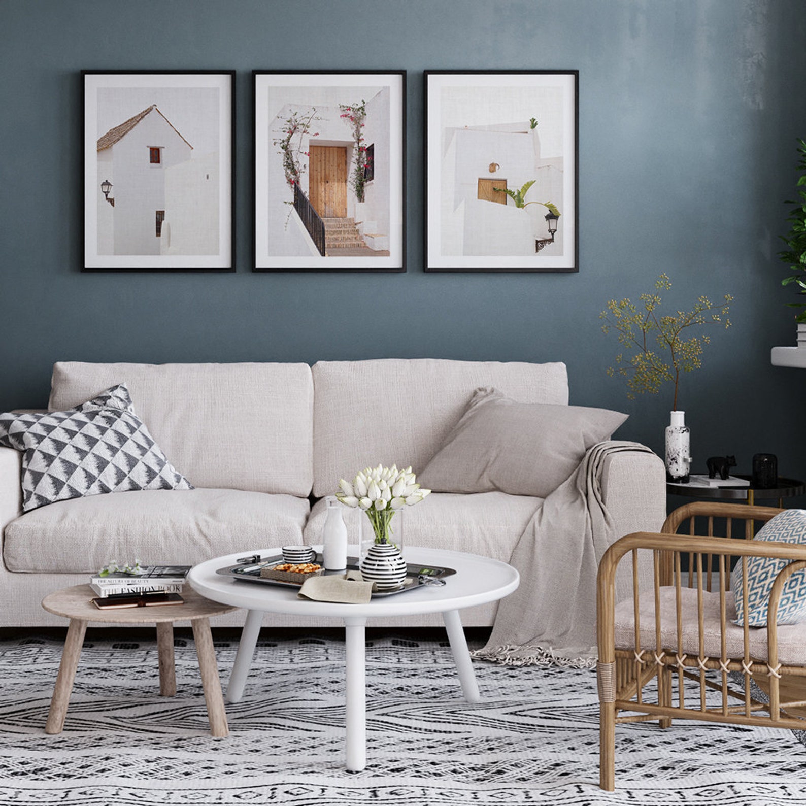 Architecture Print Set Old Building Prints Triptych Wall Art Set Set of ...