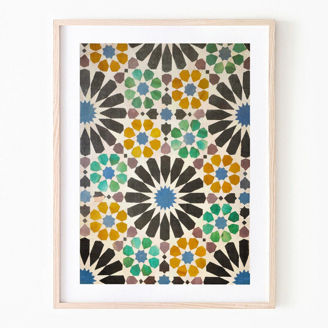 Set of 3 Prints Alhambra Tiles Arabic Mosaics Prints South - Etsy
