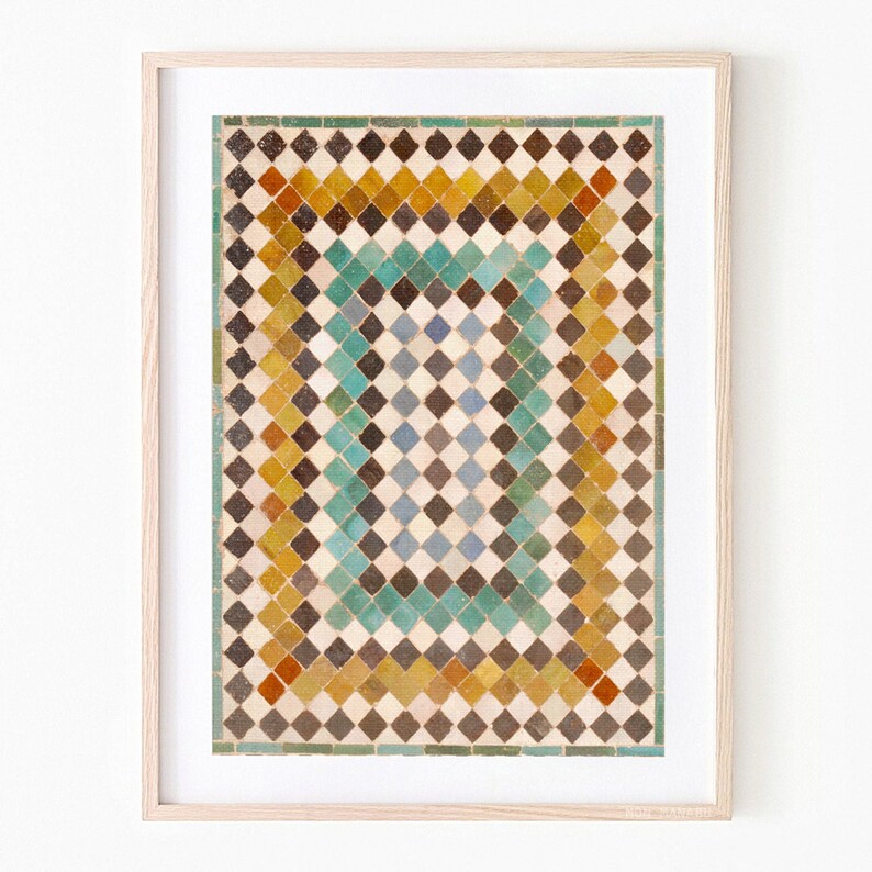 Set of 3 Prints Alhambra Tiles Arabic Mosaics Prints South - Etsy