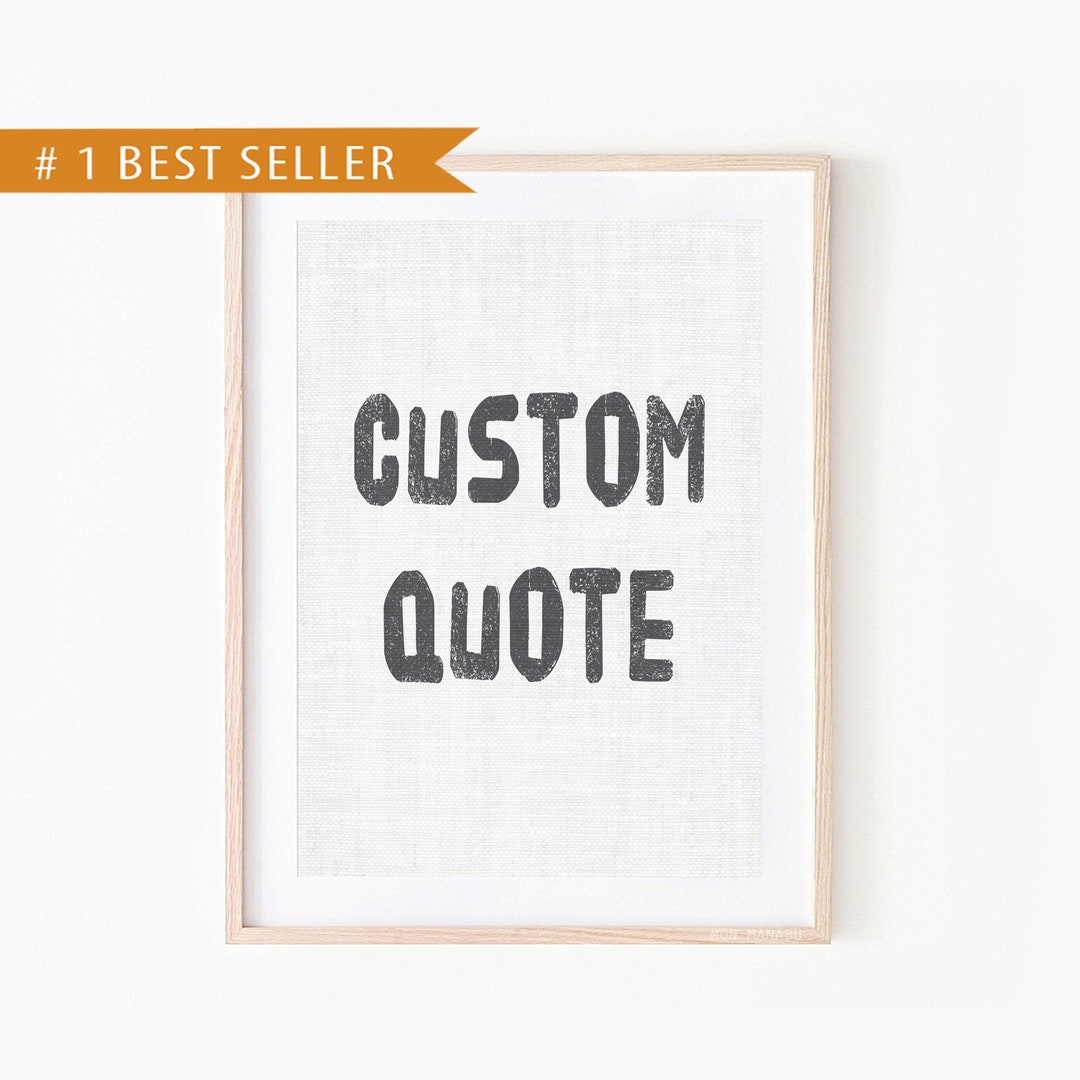 Custom Quote Gift for Him Inspirational Print Custom Quote Poster ...