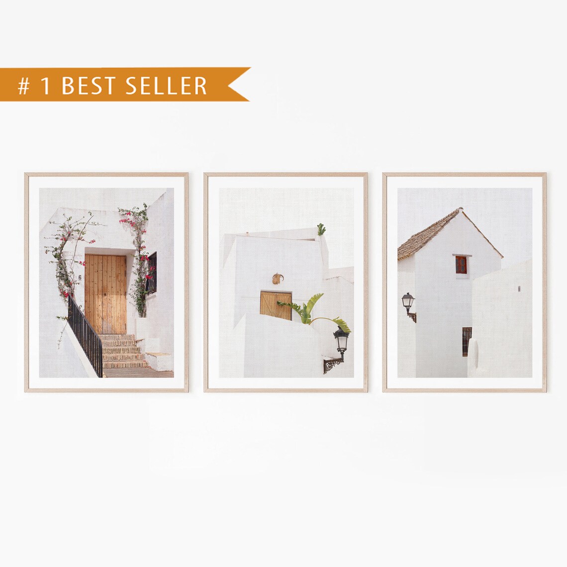 Architecture Print Set Old Building Prints Triptych Wall | Etsy