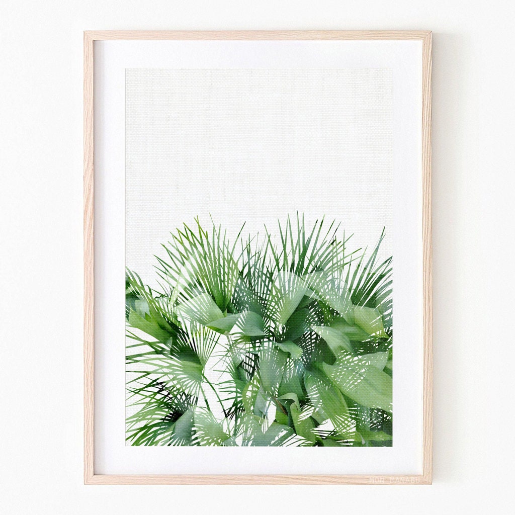 Palm Print Palm Wall Art Palm Decor Greenery Decor Art - Etsy