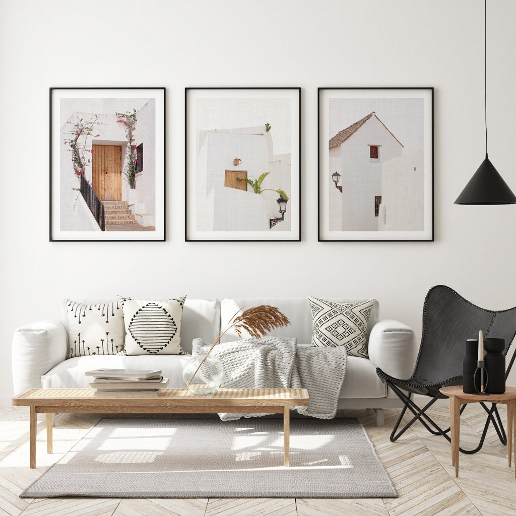 Architecture Print Set Old Building Prints Triptych Wall - Etsy