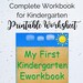 Complete 61 Pages Workbook for Kindergarten Printable Exercise ...