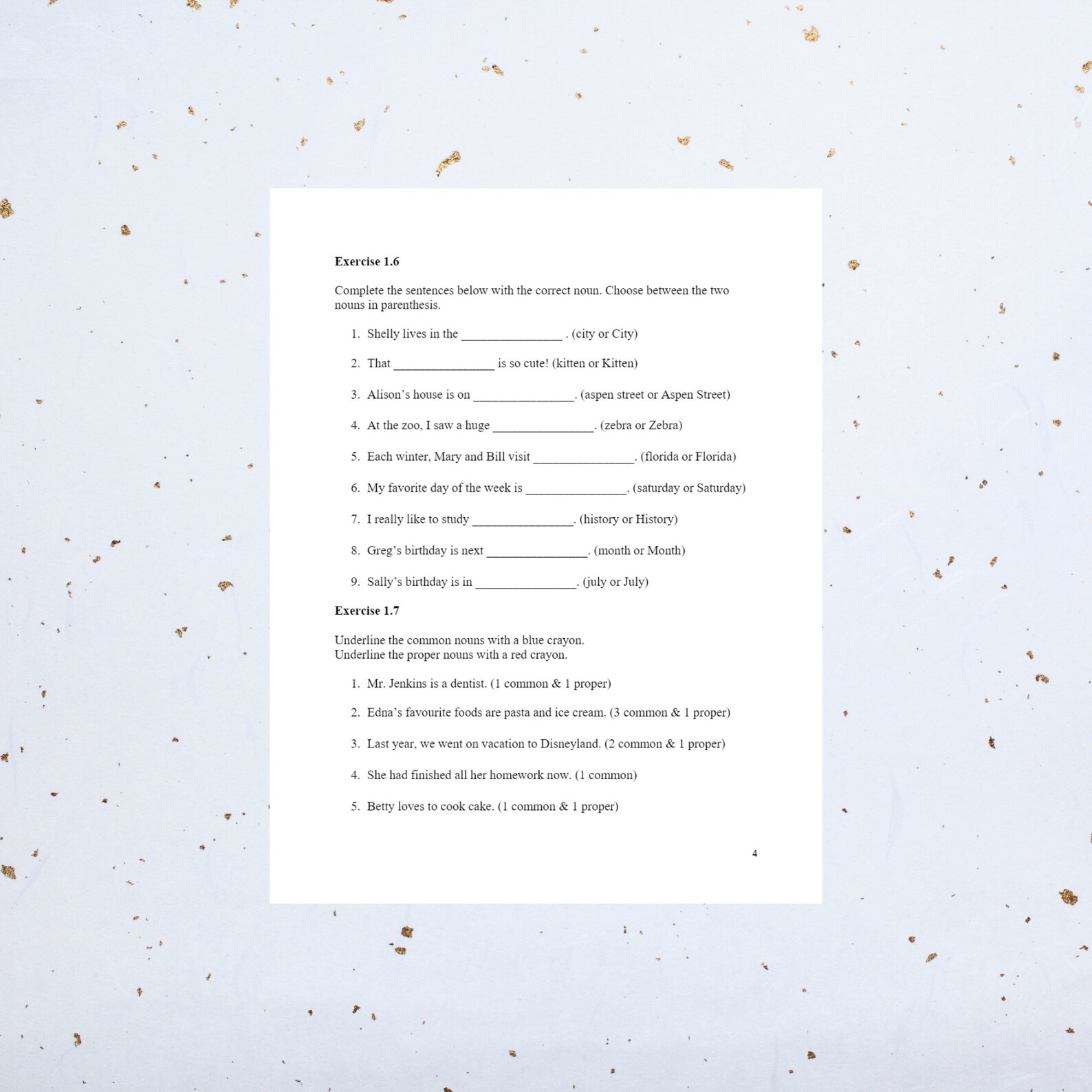 Complete 31 Pages Workbook for Grammar Printable Exercise Worksheet ...