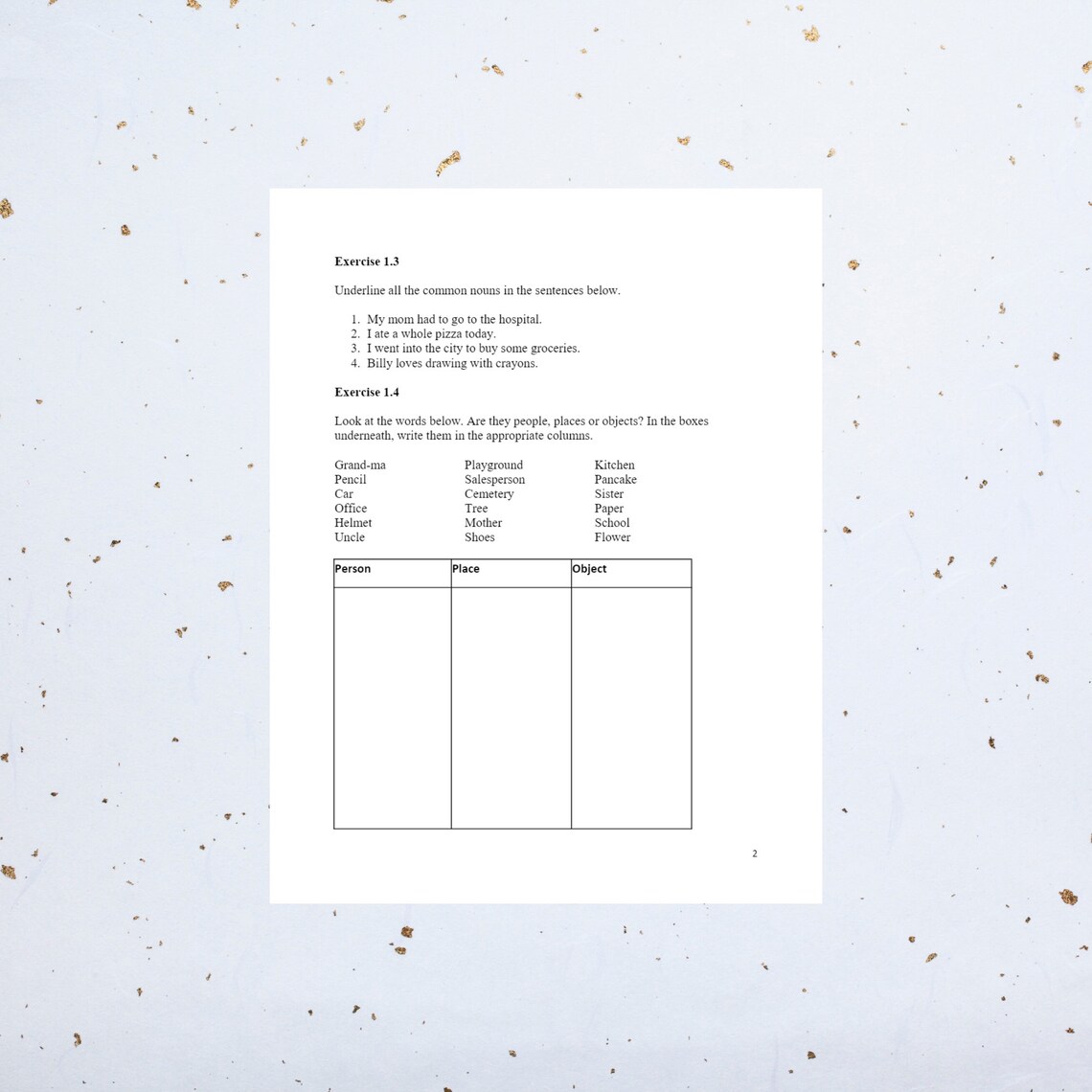 Complete 31 Pages Workbook for Grammar Printable Exercise Worksheet ...