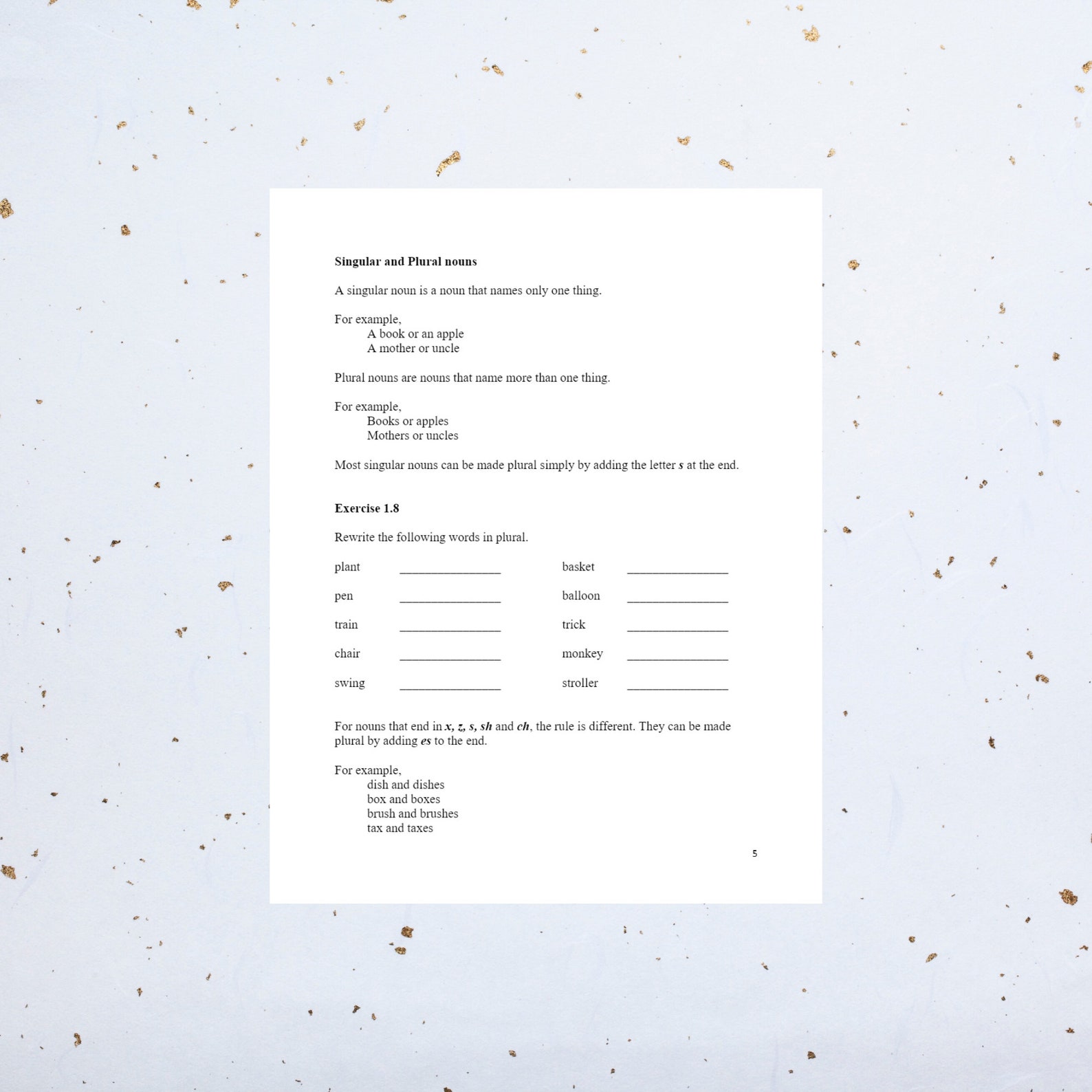 Complete 31 Pages Workbook for Grammar Printable Exercise Worksheet ...