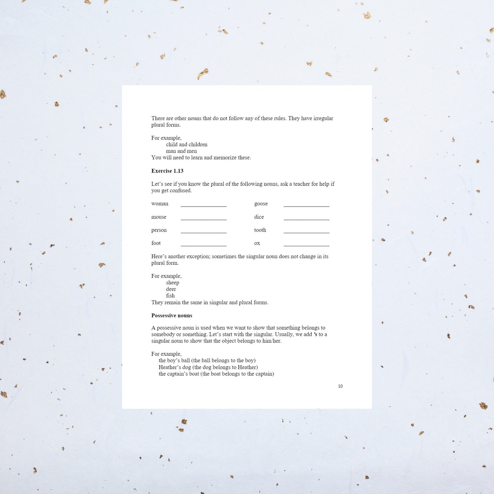 Complete 31 Pages Workbook for Grammar Printable Exercise Worksheet ...