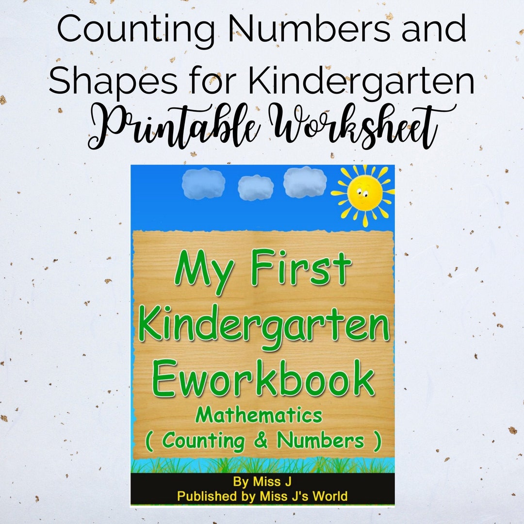 Counting Numbers and Shapes 30 Pages Workbook for Kindergarten ...