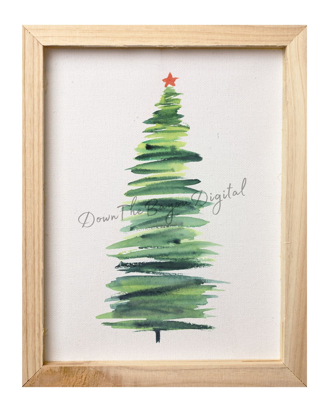 Thin Christmas Tree Print Christmas Wall Christmas Printable Christmas ...