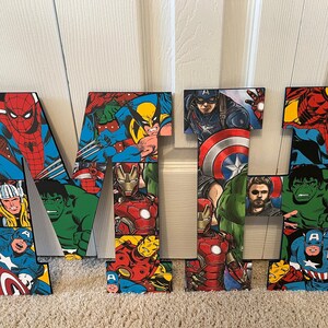 Superhero Wall Letters Nursery Letters Wooden Letters Super | Etsy