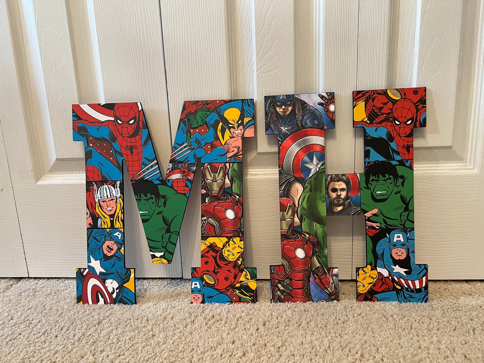 Superhero Wall Letters Nursery Letters Wooden Letters Super | Etsy