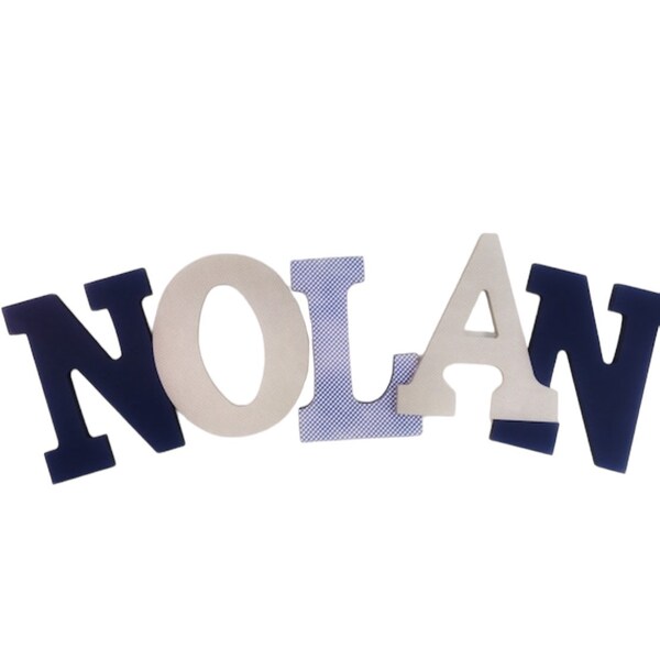 Navy Nursery Letters - Etsy