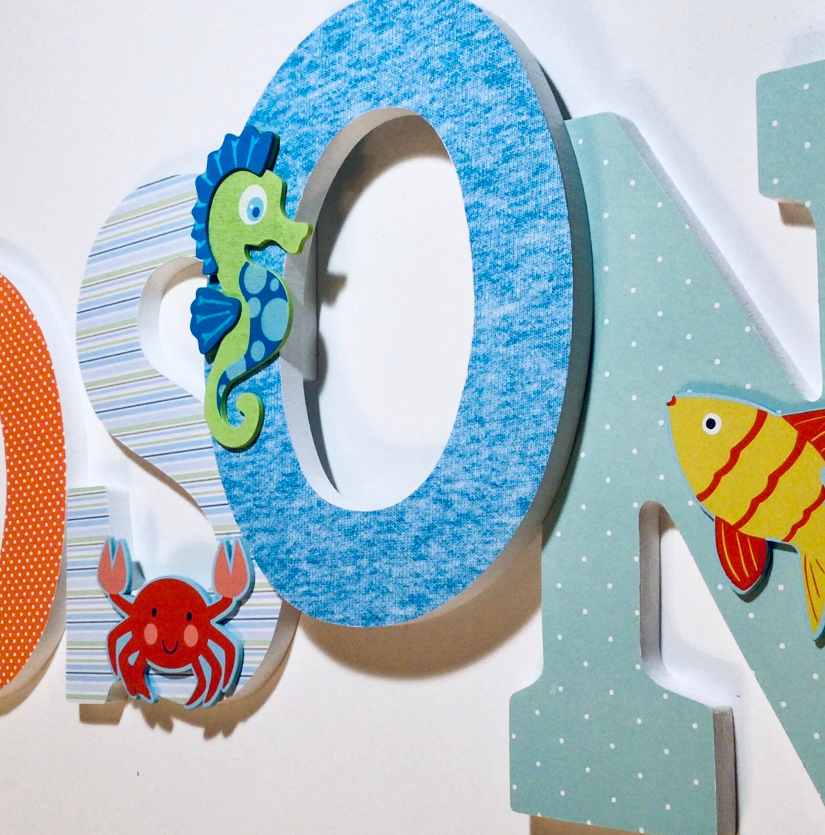 Lucas Letters Boys Nautical Nursery Letters Under the Sea - Etsy UK