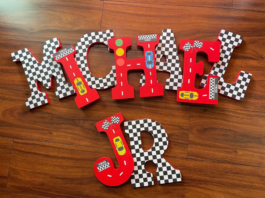 Cruz Nursery Letters Nascar Nursery Letters Wood Letters Race Car ...