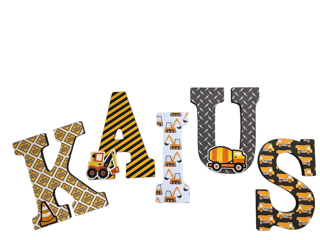 Construction Theme Wall Letters construction Letters Construction Theme ...