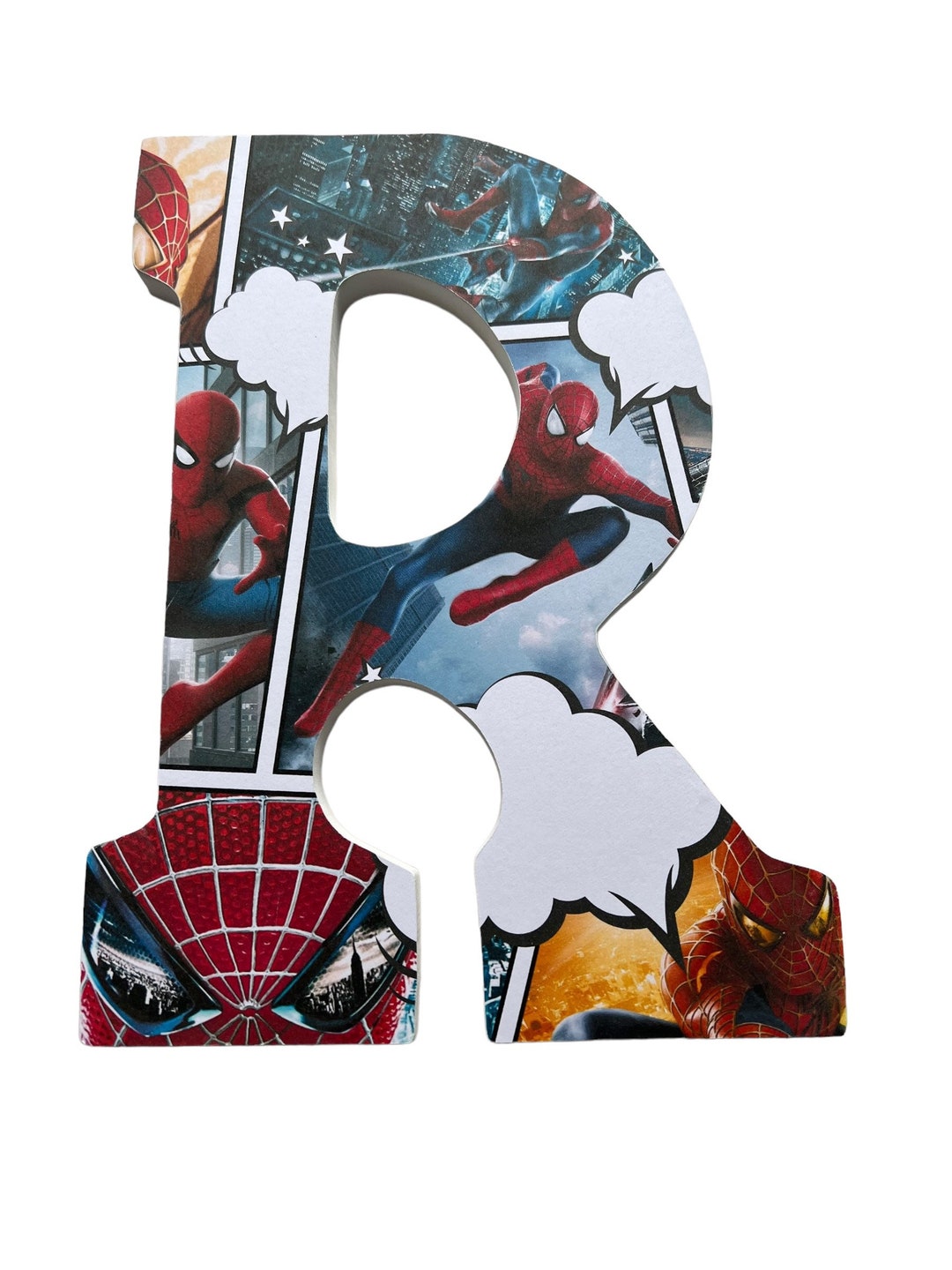 Captain Marvel Wall Letters Superhero, Spider-man, Batman, Iron Man ...