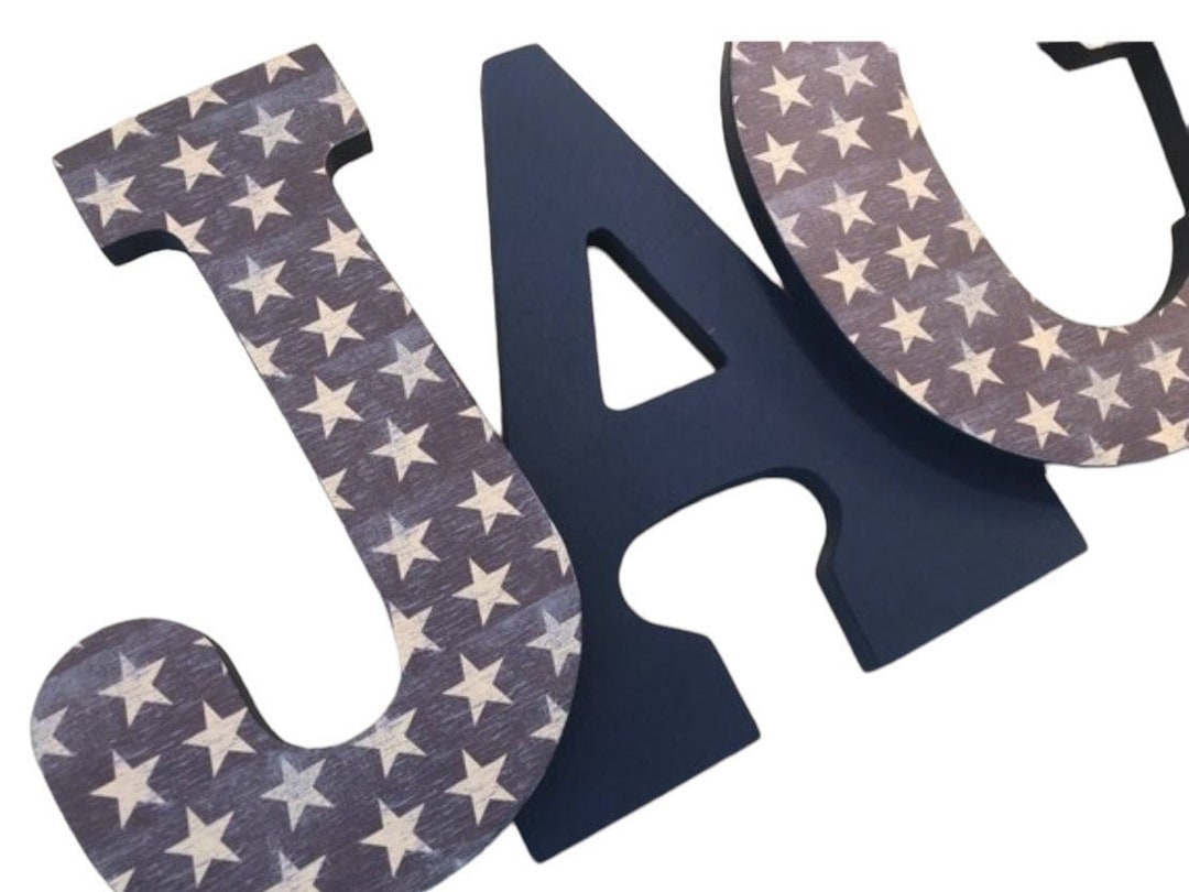Boy Nursery Letters, Boys Navy Nursery Letters, Boys Wall Letters, Boys ...