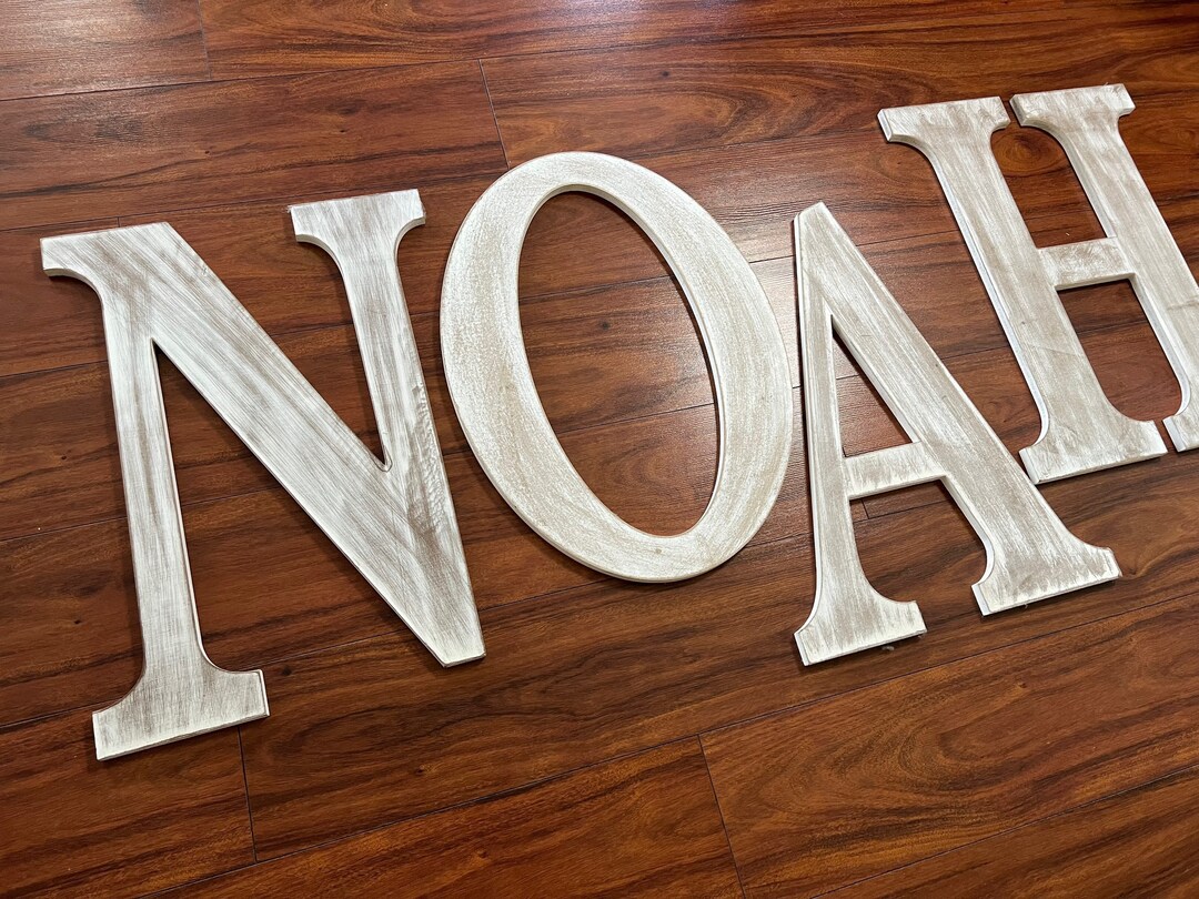 Noah Name Sign-toddler Room Decor-nursery Letters Distressed Wood ...
