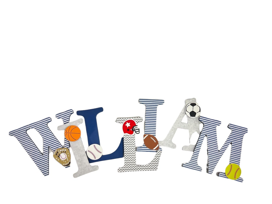 Boys Wall Letters Nursery Letters Sports Letters Boys Letters Personal ...