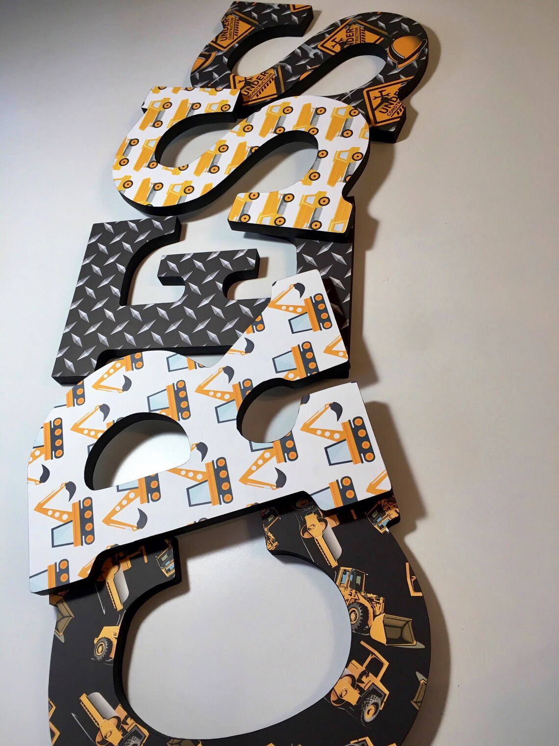 Construction theme letters Construction theme nursery | Etsy