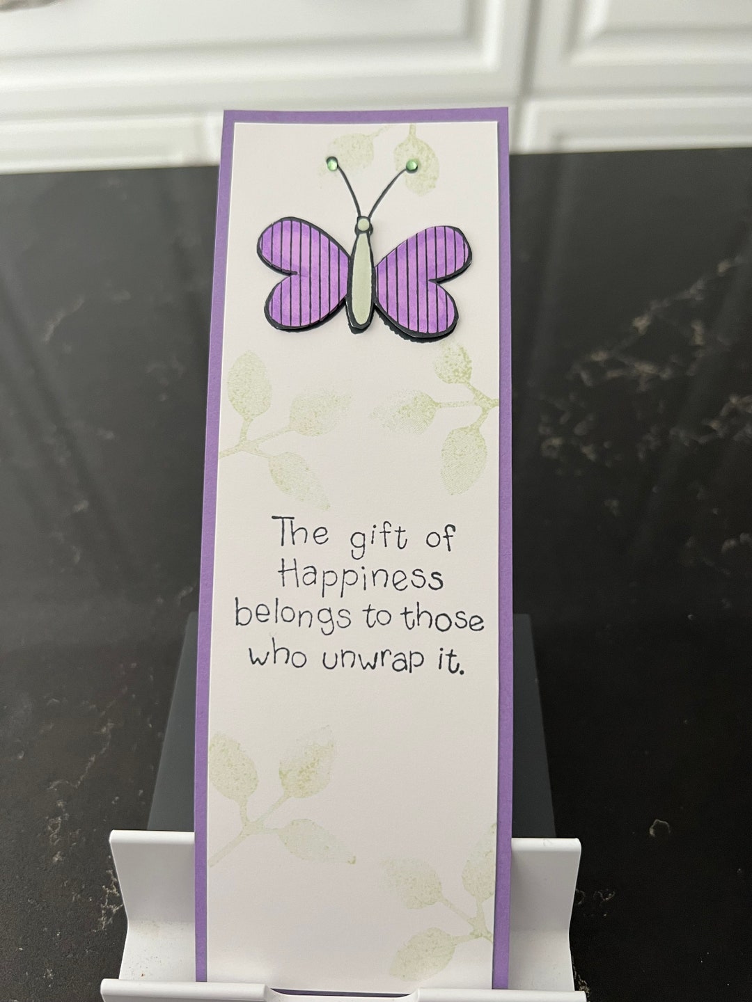 Purple Bling Butterfly the Gift of Happiness Belongs to Those Who ...