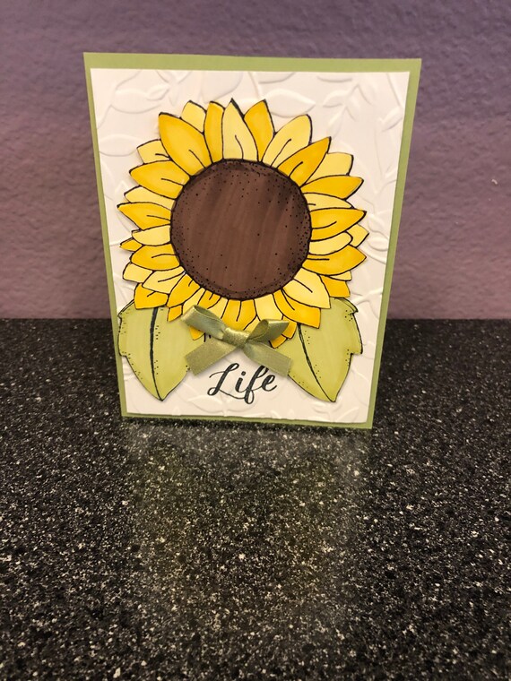 Sunflower Life Card - Etsy