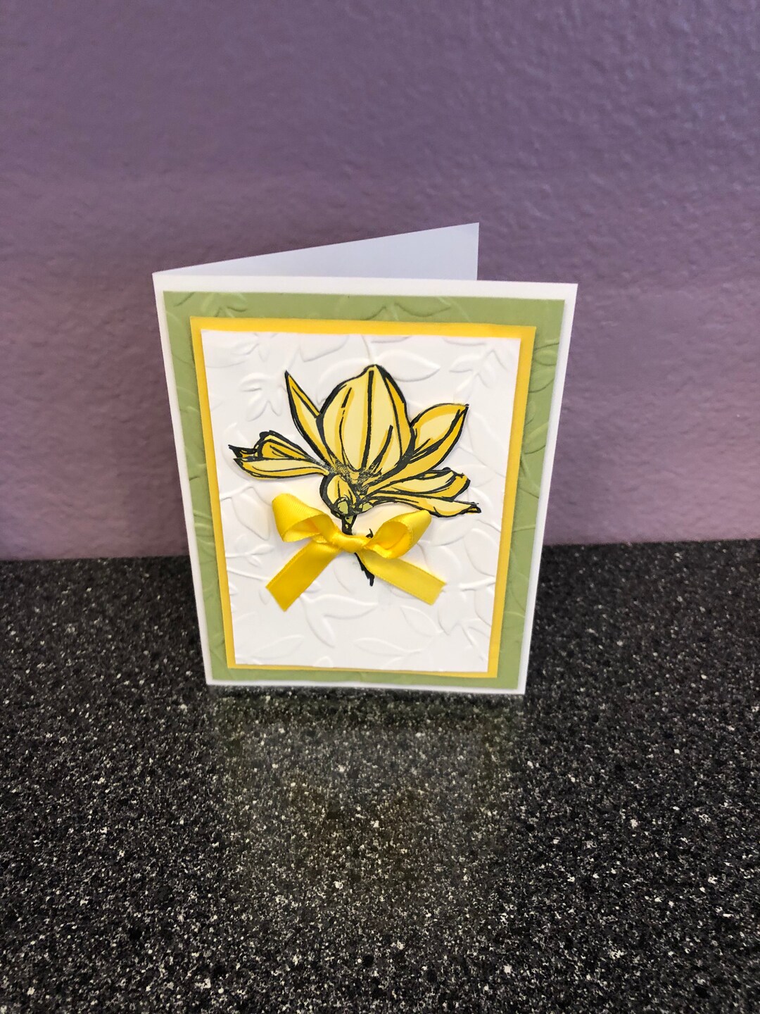 Yellow Rose Card - Etsy