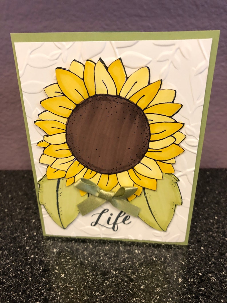Sunflower Life Card - Etsy