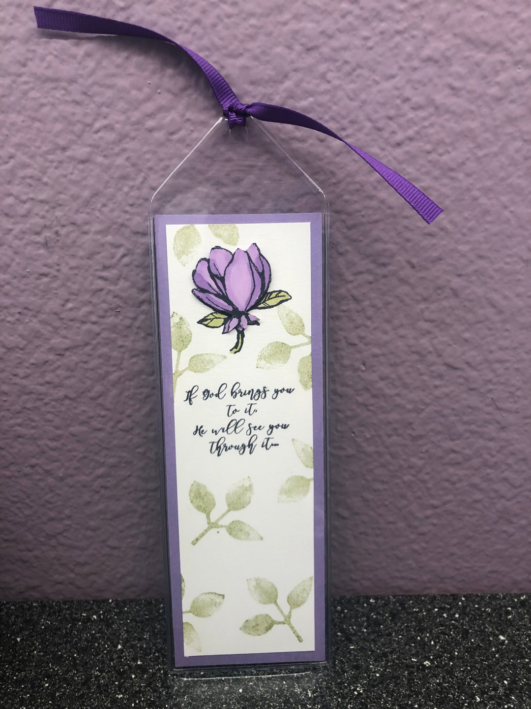 Small Purple Magnolia If God Brings You to It, He Will See You Through ...