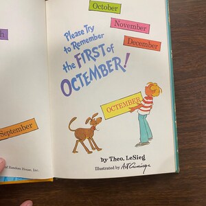 Vintage Please Try to Remember the First of Octember 1977 Hardcover Dr ...