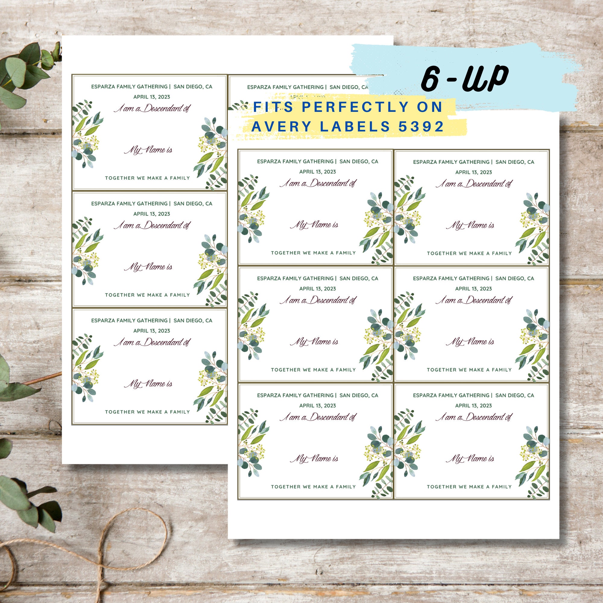 Custom Made-to-order Family Reunion Name Tags for Family Reunion ...