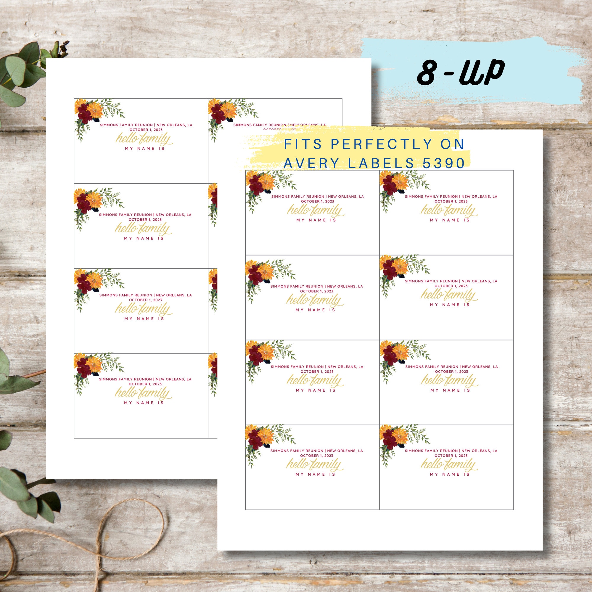 Custom Printable Family Reunion Name Tags | Family Reunion Lanyards - Etsy