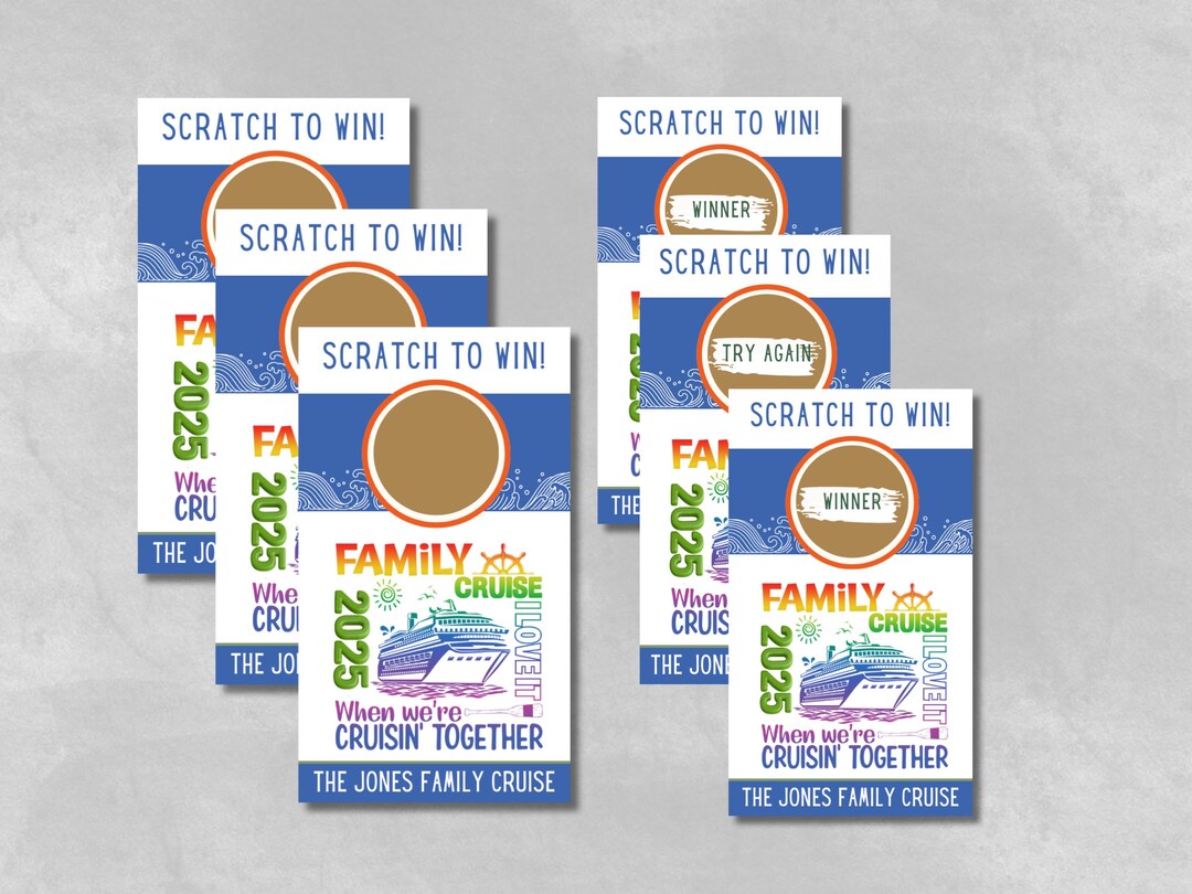 Family Cruise Scratch-off Game | Family Cruise Games | Scratch-off ...