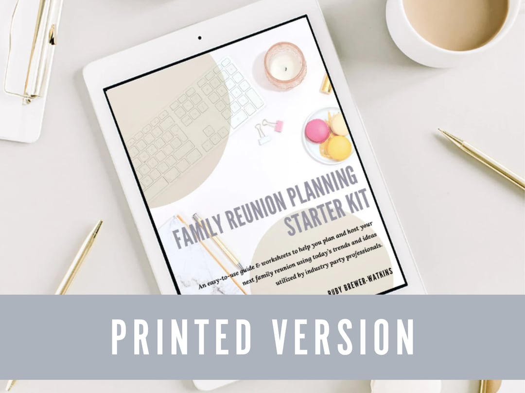 Printed Family Reunion Planner 3-ring Binder | Reunion Planning Guide ...